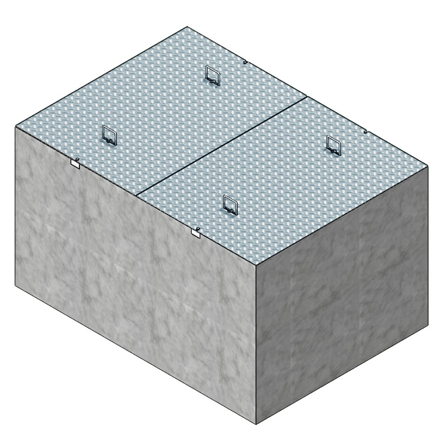 60 x 84 inch pedestrian rated pull boxes | Bolt-down aluminum covers.