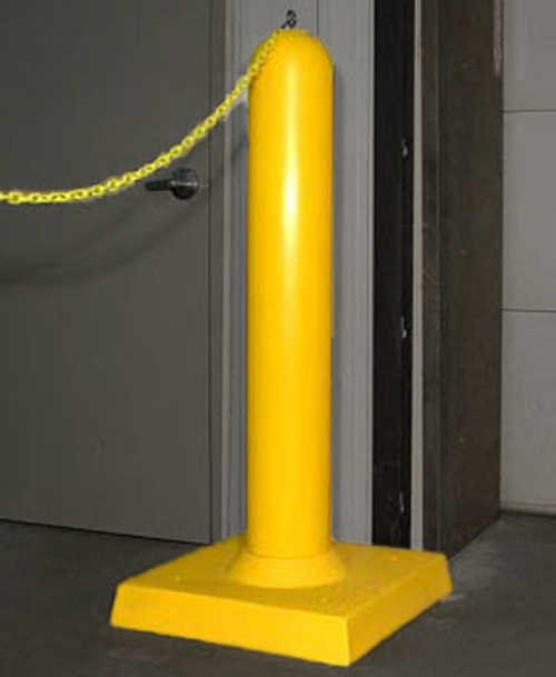 Stand-alone guide posts have large bases provide protection for your ...