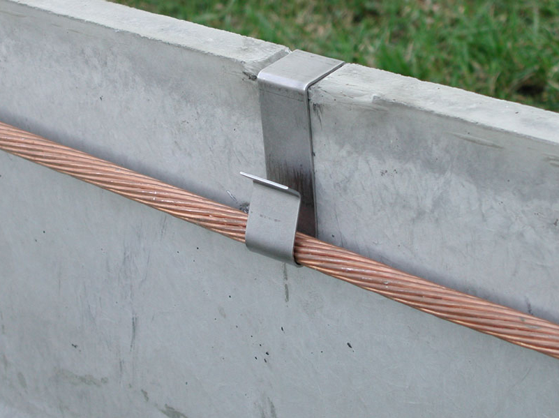 Stainless steel 8002PT trench sidewall clips | Used to attach grounding ...