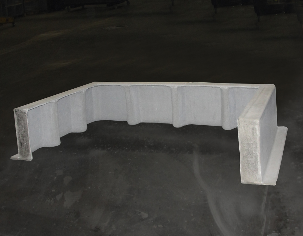 Offset opening Fibercrete box pads used to support mainly transformers ...